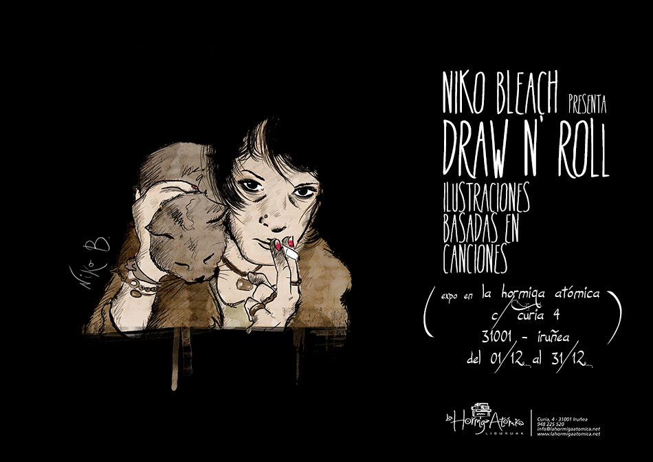 (expo) draw n' roll en la hormiga atómica (iruña) - Niko Bleach